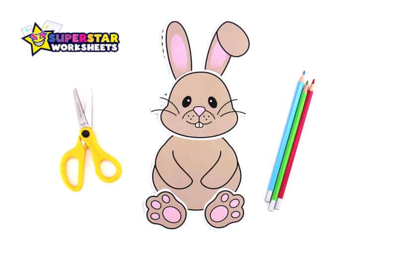 Bunny Template (Free Printables) - Superstar Worksheets