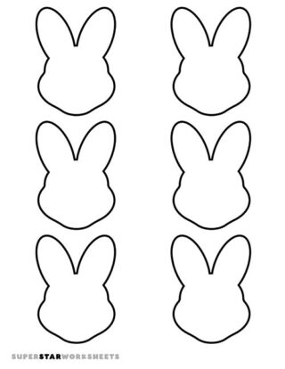 Bunny Template (Free Printables) - Superstar Worksheets