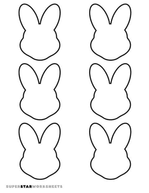 Bunny Template (Free Printables) - Superstar Worksheets