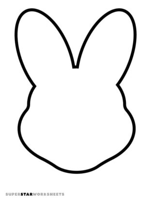 Bunny Template (Free Printables) - Superstar Worksheets