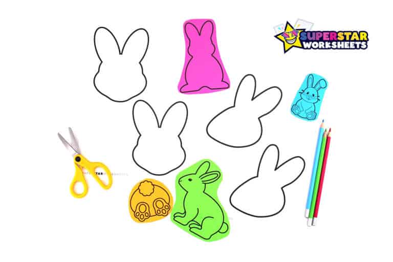 Bunny Template (Free Printables) - Superstar Worksheets
