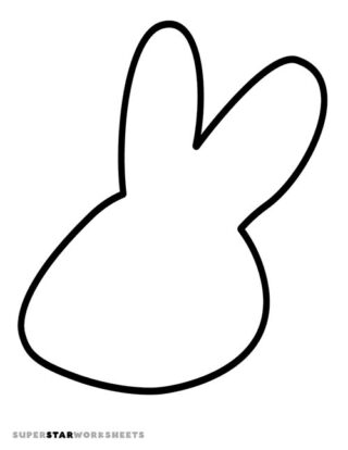 Bunny Template (Free Printables) - Superstar Worksheets
