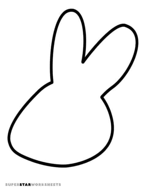 Bunny Template (Free Printables) - Superstar Worksheets