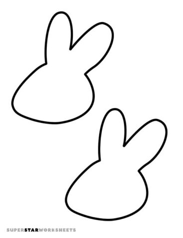Bunny Template (Free Printables) - Superstar Worksheets