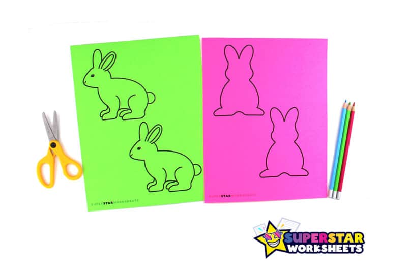 Bunny Template (Free Printables) - Superstar Worksheets