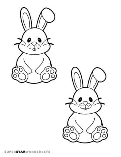 Bunny Template - Superstar Worksheets
