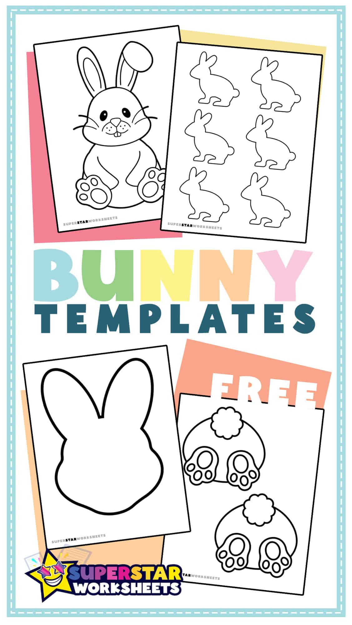 Bunny Template - Superstar Worksheets