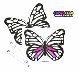 Beautiful Butterflies Coloring Page - Superstar Worksheets