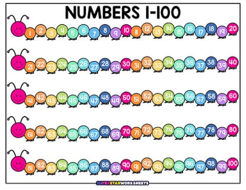 Number Charts - Superstar Worksheets