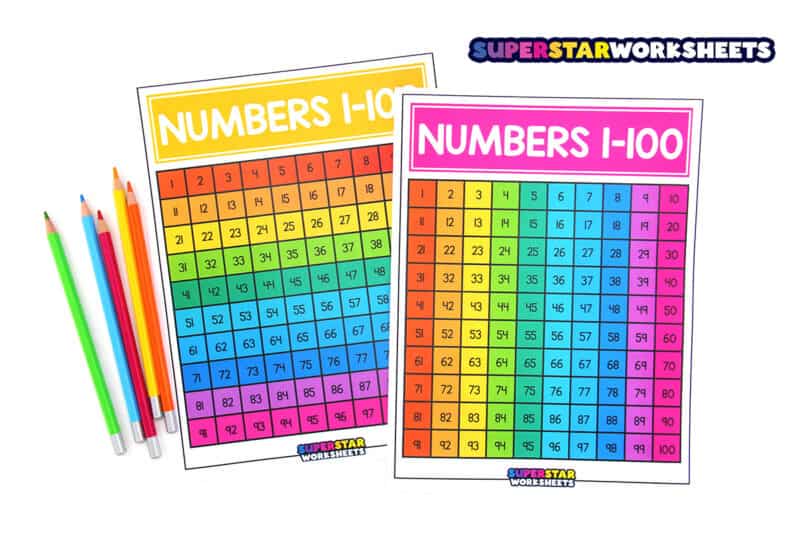 Number Charts - Superstar Worksheets