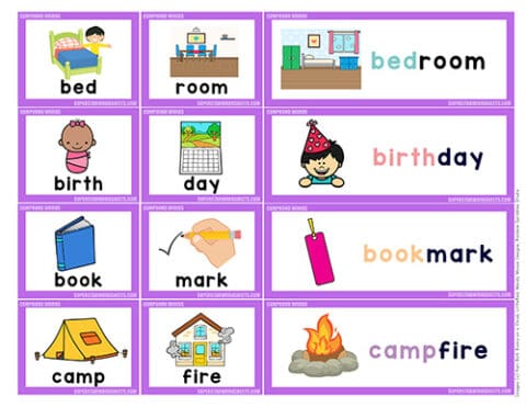 Compound Word Flashcards - Superstar Worksheets
