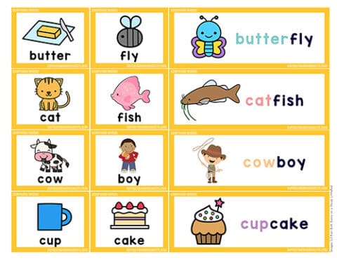 Compound Word Flashcards - Superstar Worksheets