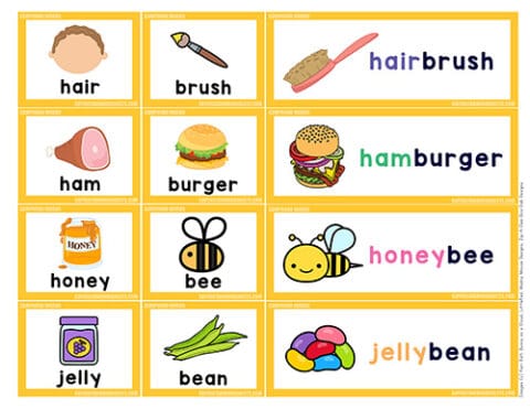 Compound Word Flashcards - Superstar Worksheets