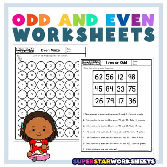 Odd and Even Number Worksheets - Superstar Worksheets