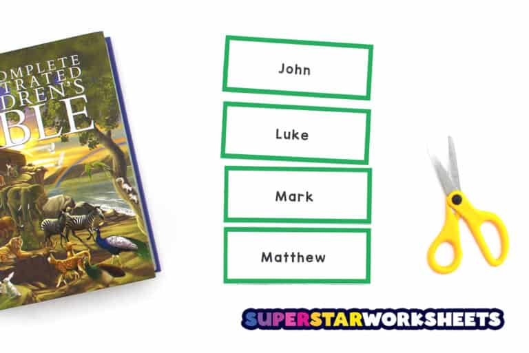Books of the Bible Flashcards - Superstar Worksheets