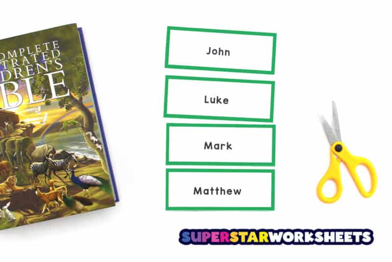 Books of the Bible Flashcards - Superstar Worksheets