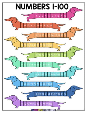 Number Charts - Superstar Worksheets
