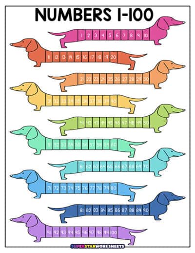 Number Charts - Superstar Worksheets