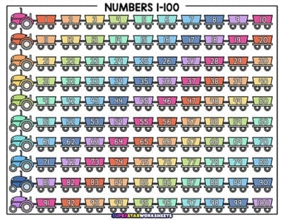 Number Charts - Superstar Worksheets