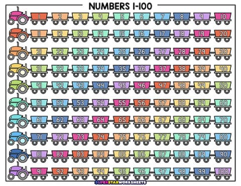 Number Charts - Superstar Worksheets