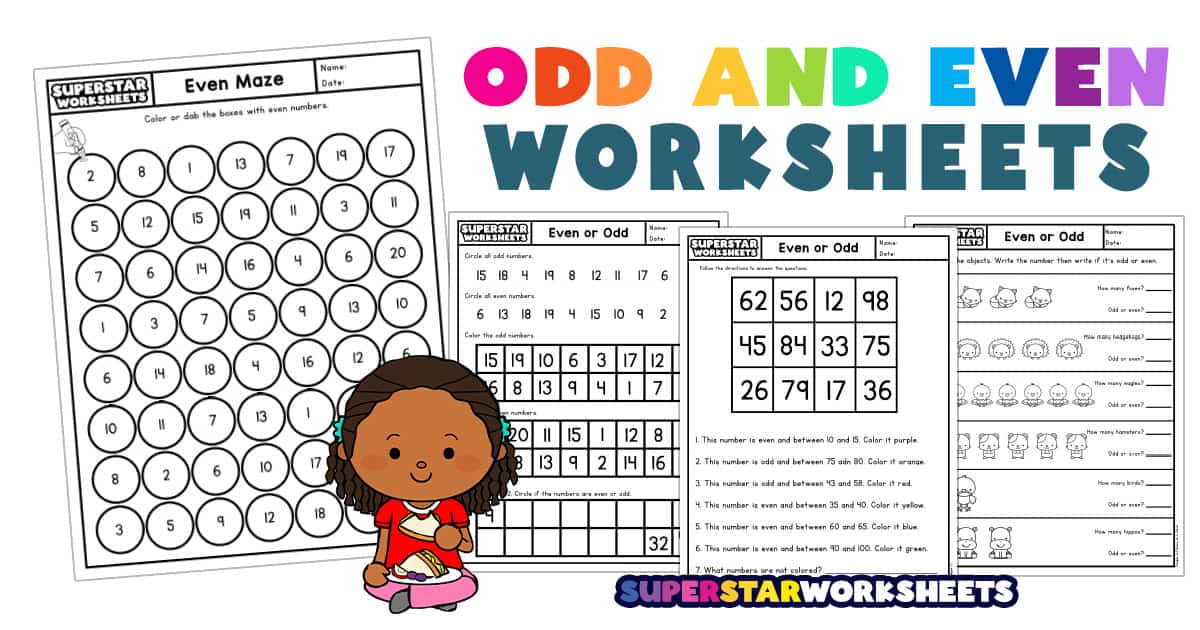 Odd and Even Number Worksheets - Superstar Worksheets