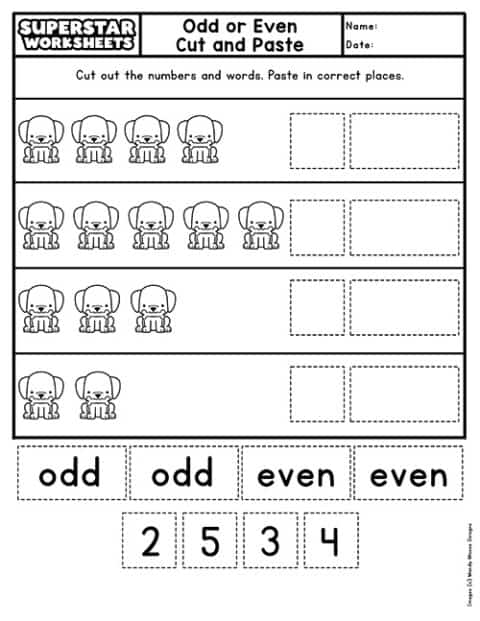 Odd and Even Number Worksheets - Superstar Worksheets
