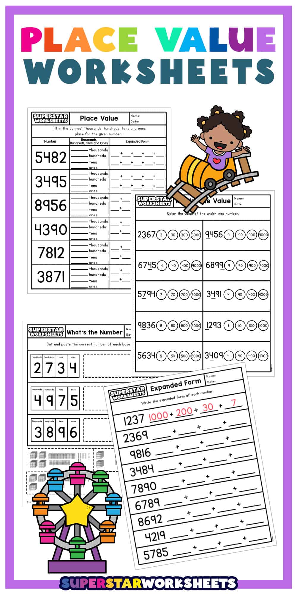 Place Value Worksheets - Superstar Worksheets