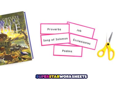 Books of the Bible Flashcards - Superstar Worksheets