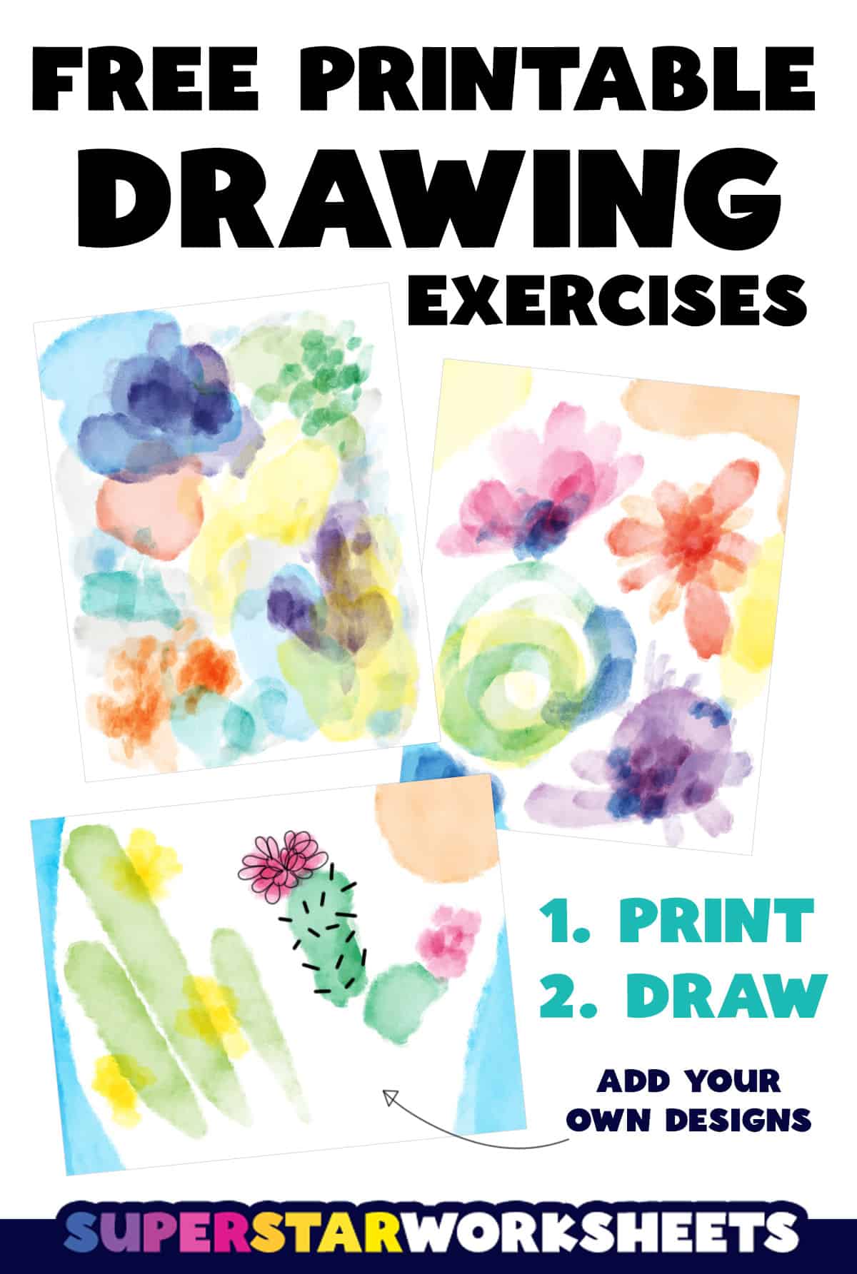 Reverse Coloring Art Pages for Kids (Free Printables) - Superstar ...