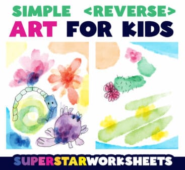 Reverse Coloring Art Pages for Kids (Free Printables) - Superstar ...