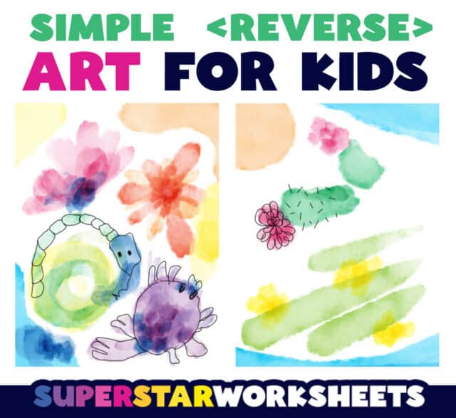 Reverse Coloring Art Pages for Kids (Free Printables) - Superstar ...