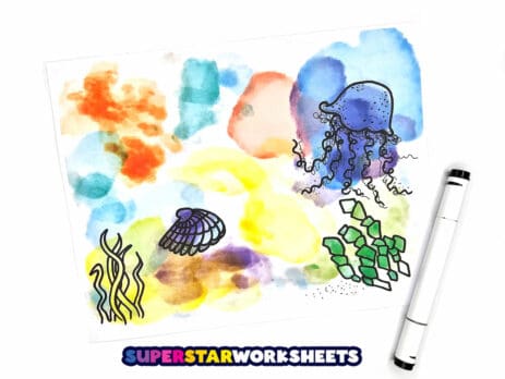 Reverse Coloring Art Pages for Kids (Free Printables) - Superstar ...