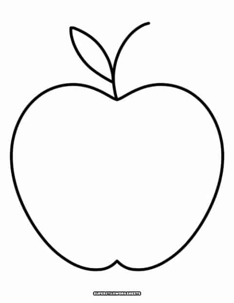Apple Template (Free Printables) - Superstar Worksheets