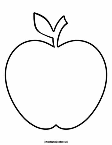 Apple Template (Free Printables) - Superstar Worksheets