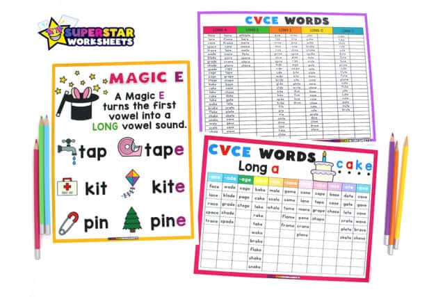 CVCE Words - Superstar Worksheets
