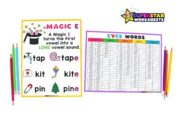 CVCE Words - Superstar Worksheets