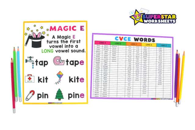 CVCE Words - Superstar Worksheets