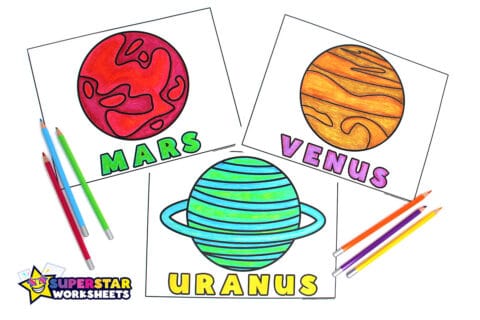 Planets Coloring Pages (Free Printables) - Superstar Worksheets