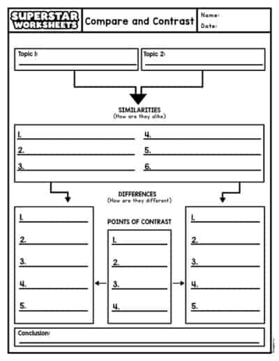 Graphic Organizers (Free Printables) - Superstar Worksheets