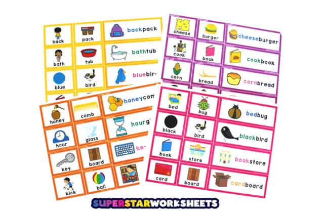 Compound Word Flashcards - Superstar Worksheets
