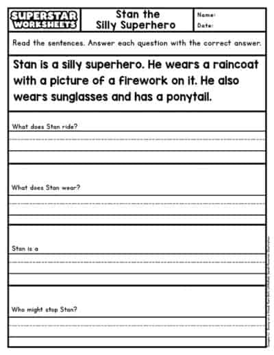 Compound Word Reading Passages - Superstar Worksheets