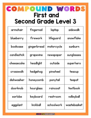 Compound Word Lists - Superstar Worksheets