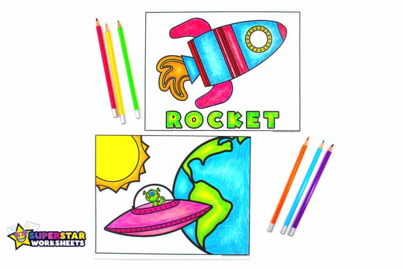 Space Coloring Pages (Free Printables) - Superstar Worksheets