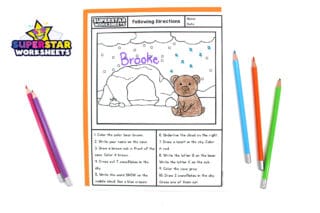 Following Directions Worksheets - Superstar Worksheets