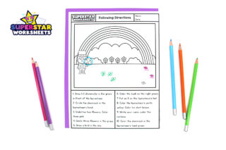 Following Directions Worksheets - Superstar Worksheets