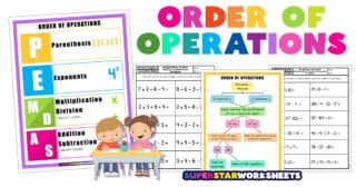 Order of Operations - Superstar Worksheets