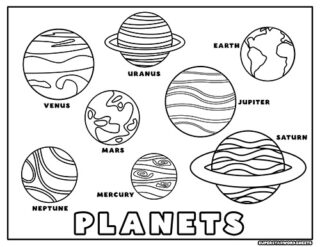 Planets Coloring Pages (Free Printables) - Superstar Worksheets