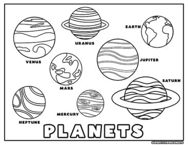 Planets Coloring Pages (Free Printables) - Superstar Worksheets