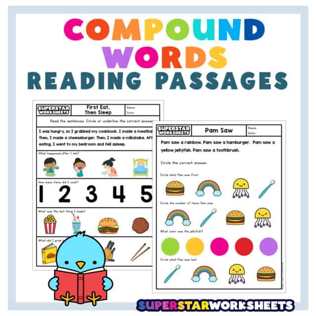Compound Word Reading Passages - Superstar Worksheets