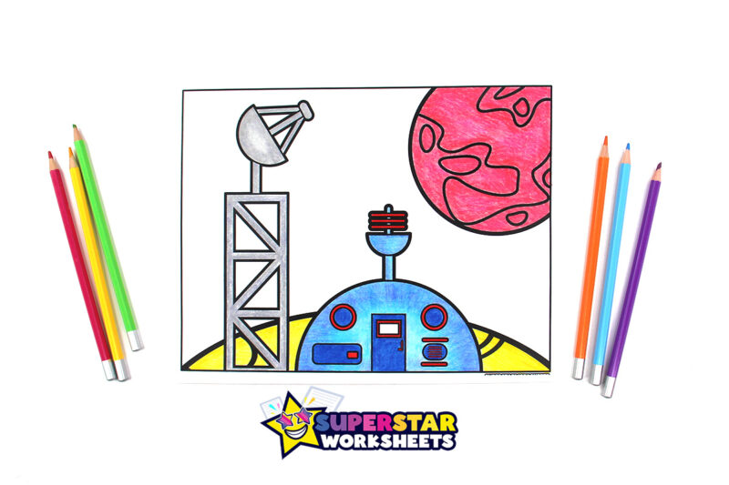 Space Coloring Pages (Free Printables) - Superstar Worksheets